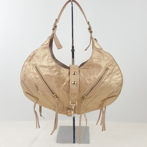 Botkier | Bags | Botkier Metallic Blush Pink Hobo Bag Gold Hardware ...